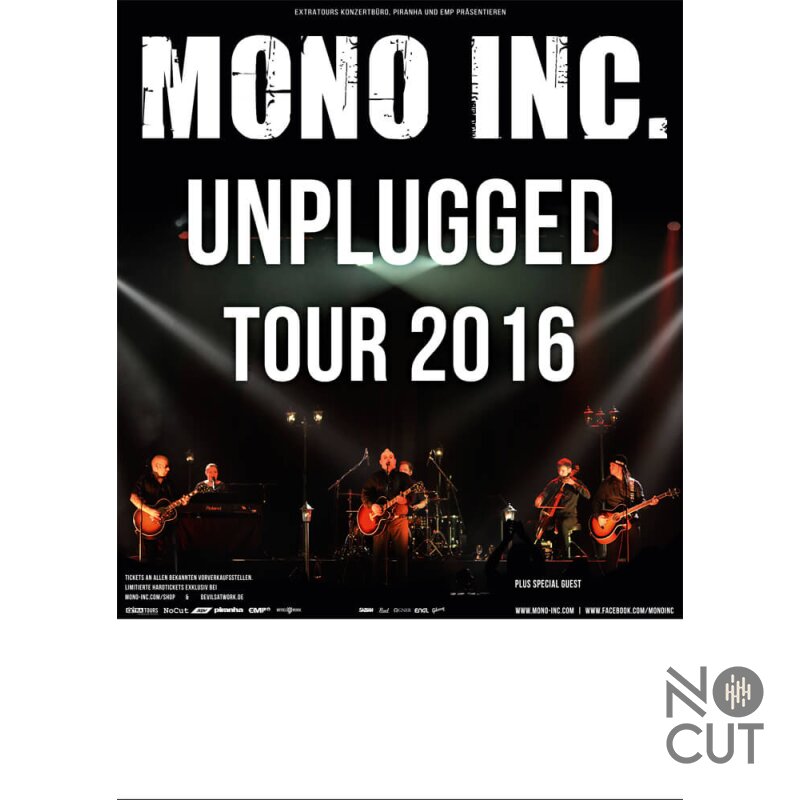 Tourposter MONO INC. Unplugged DIN A 1 [nocut.shop | Merchandising , 5,00